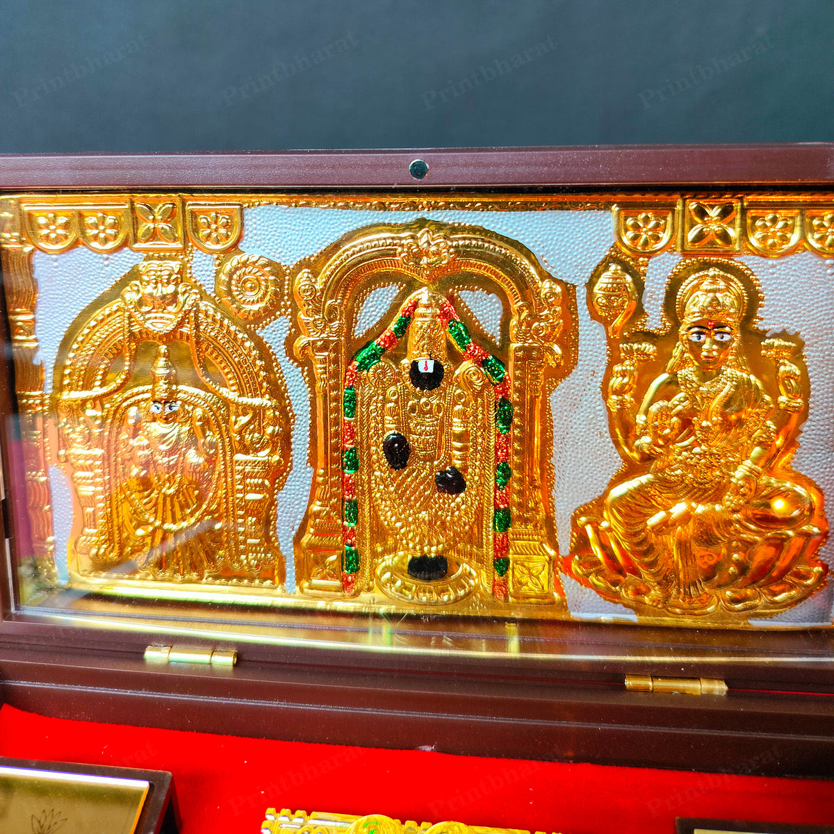 Balaji and Padmavathi Lakshmi Pocket Temple (24 Karat Gold Coated ...