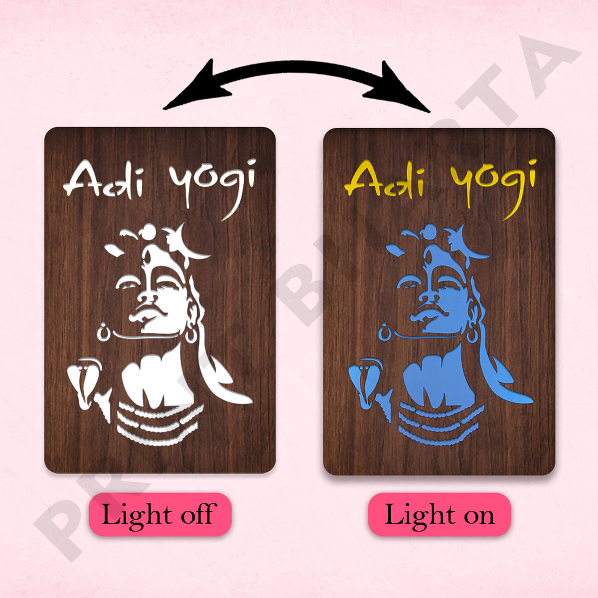 Neon MDf Aadi Yogi Frame – Print Bharat
